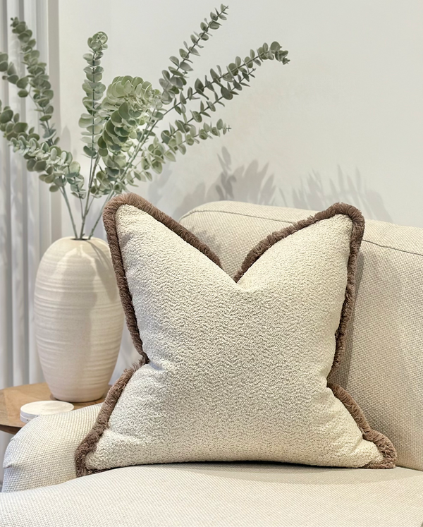 Neutral Boucle Cushion Cover |Handmade to Order UK – The Cosy Cushion Shop