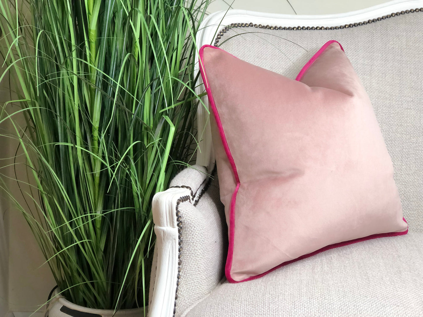 Blush Pink Cushion with Piping - Home Decor | Shop Now – thecosycushionshop