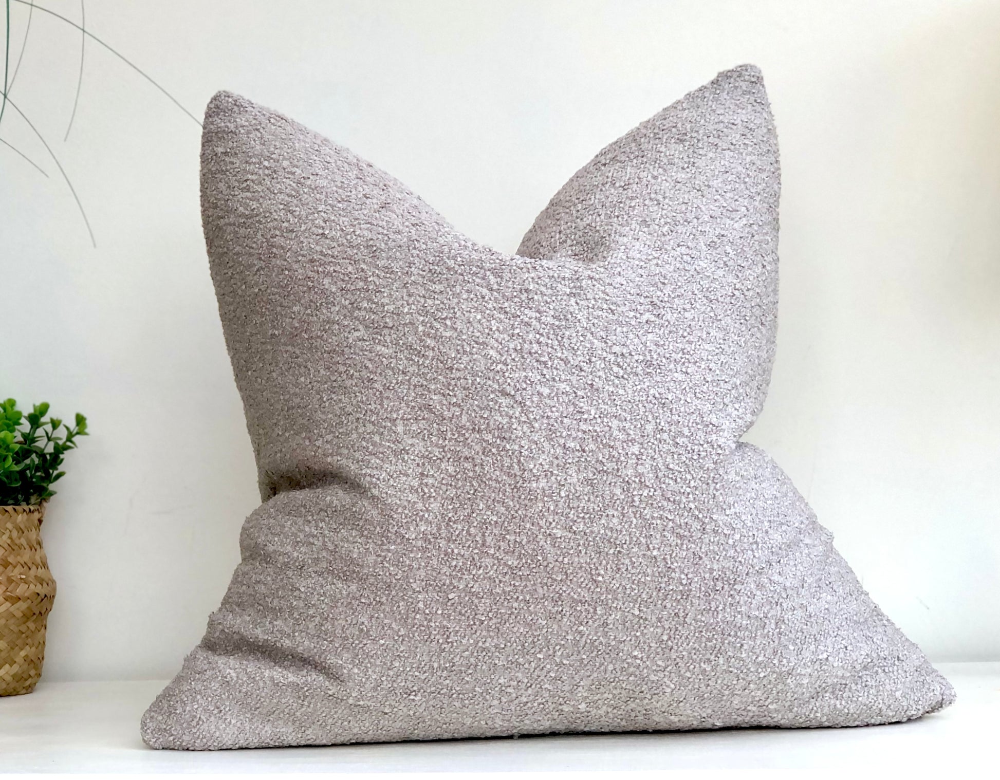 Stone Grey Boucle - Luxury Home Decor | Shop Now – thecosycushionshop