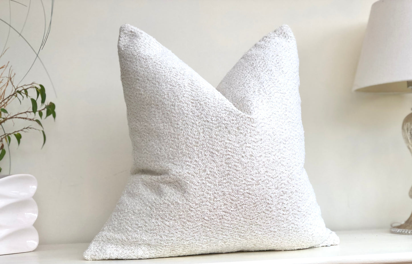 Ivory Boucle Cushions - Luxury Home Decor | Shop Now – thecosycushionshop